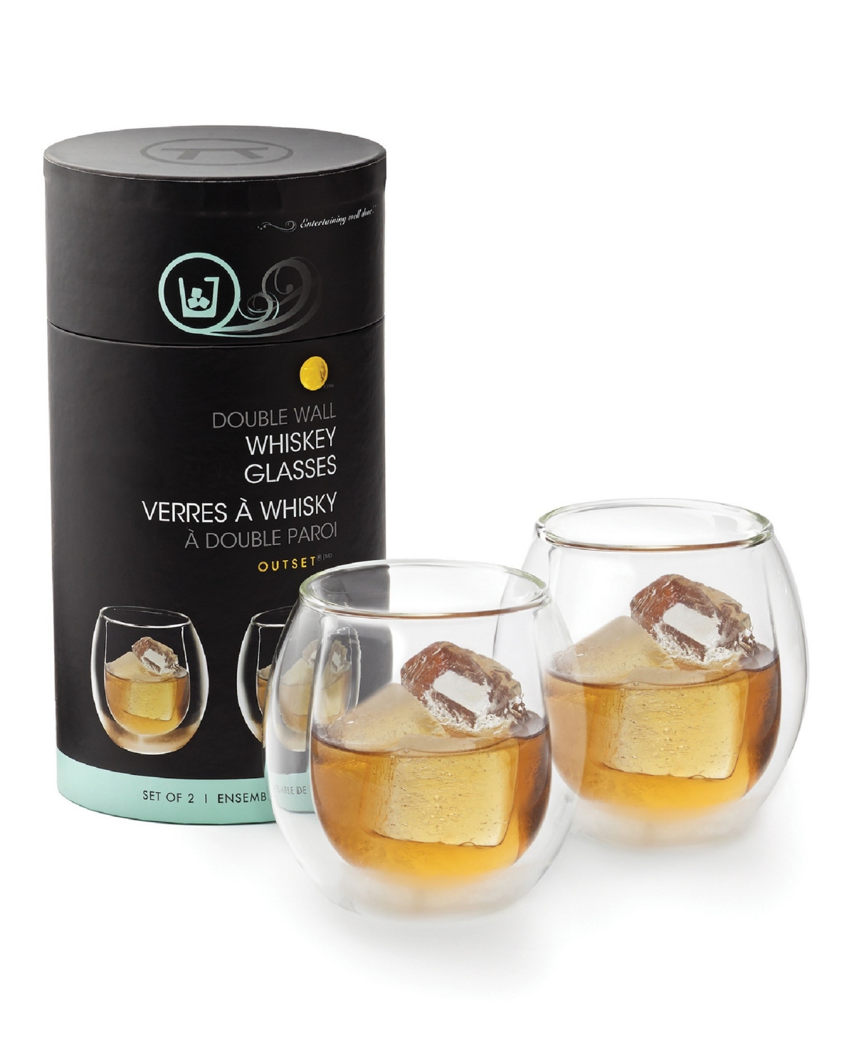 Click here for Outset 6 oz. Whiskey Glasses  Set of 2 - Clear prices