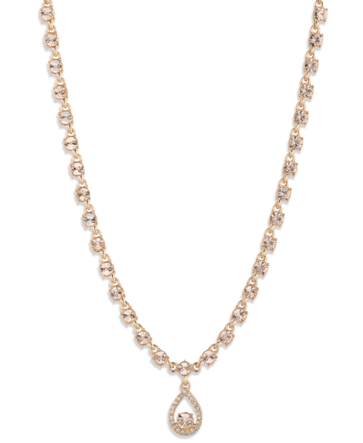 Click here for Givenchy Glass Stone Gold-Tone Pear Pendant Neckla... prices