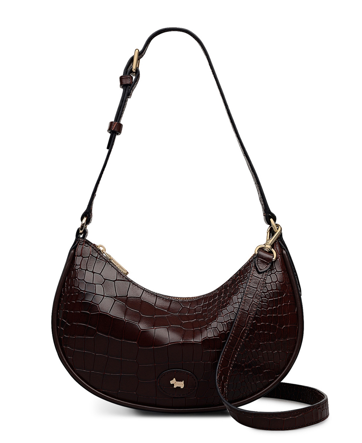 Click here for Radley London Heath Crescent Croc Small Ziptop Sho... prices