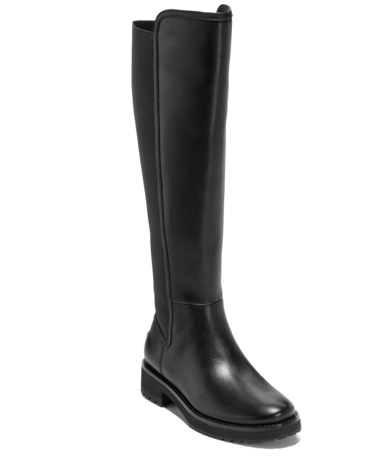 Click here for Cole Haan Womens Lyndon Round Toe Tall Boots - Bla... prices
