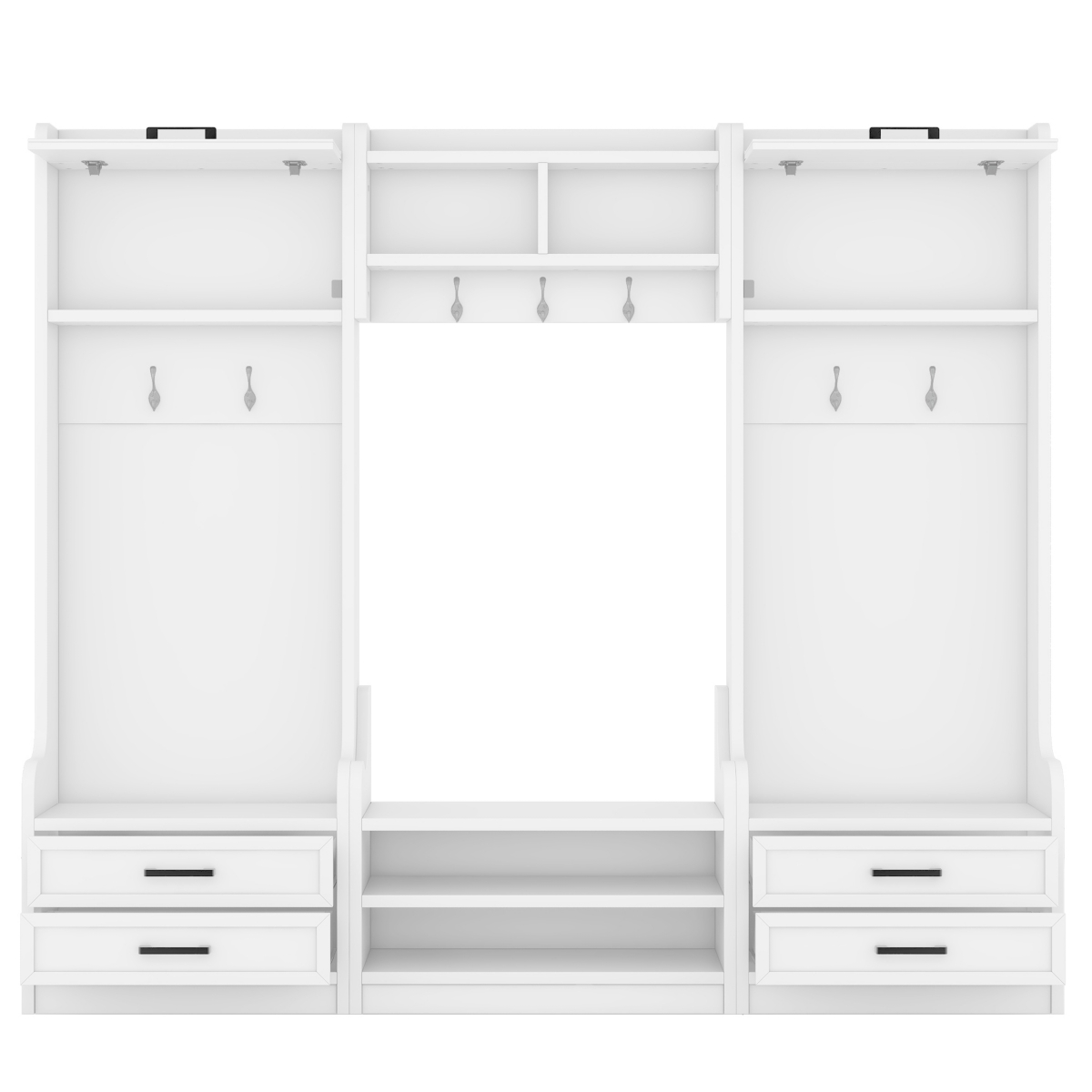 Click here for 4-in-1 Detachable Hall Tree with Storage and 7 Hoo... prices