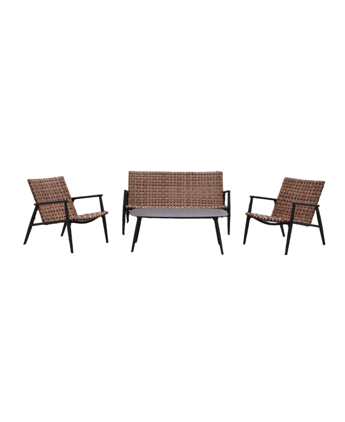 Click here for All-Aluminum Detachable Wicker Frog Chair Set - 4... prices