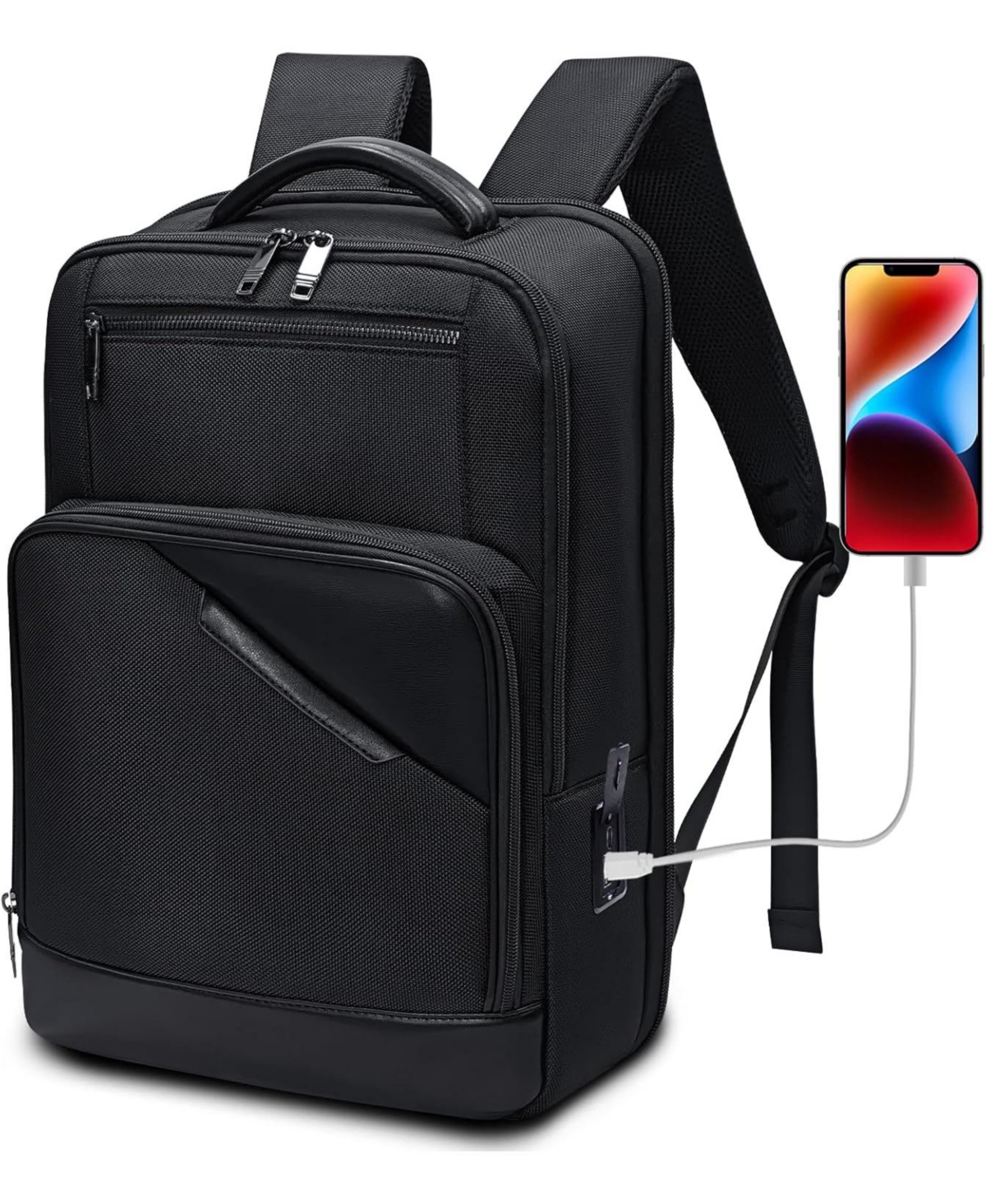 Click here for Sleek 15.6 Inch Laptop Backpack - Water-Resistant... prices