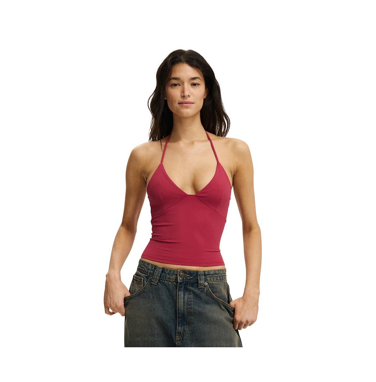 Click here for Cotton On Womens Hold Me Halter - Cranberry cider prices