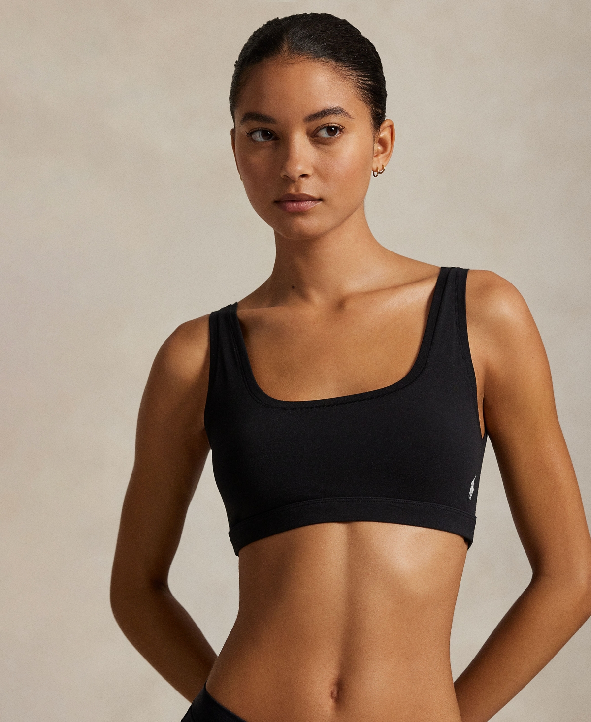 Polo Ralph Lauren Womens Full Coverage Bralette - Black
