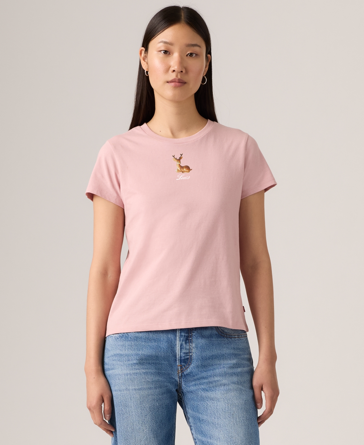 Click here for Levis Womens Perfect Graphic Logo Cotton T-shirt -... prices