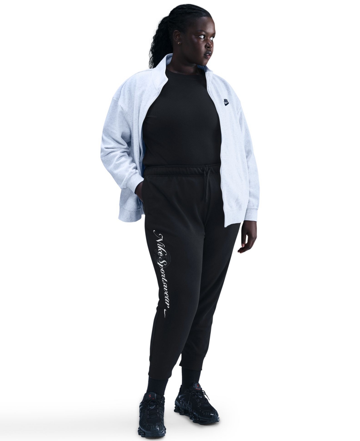 Click here for Nike Plus Size Sportswear Club Fleece Mid-Rise Gra... prices