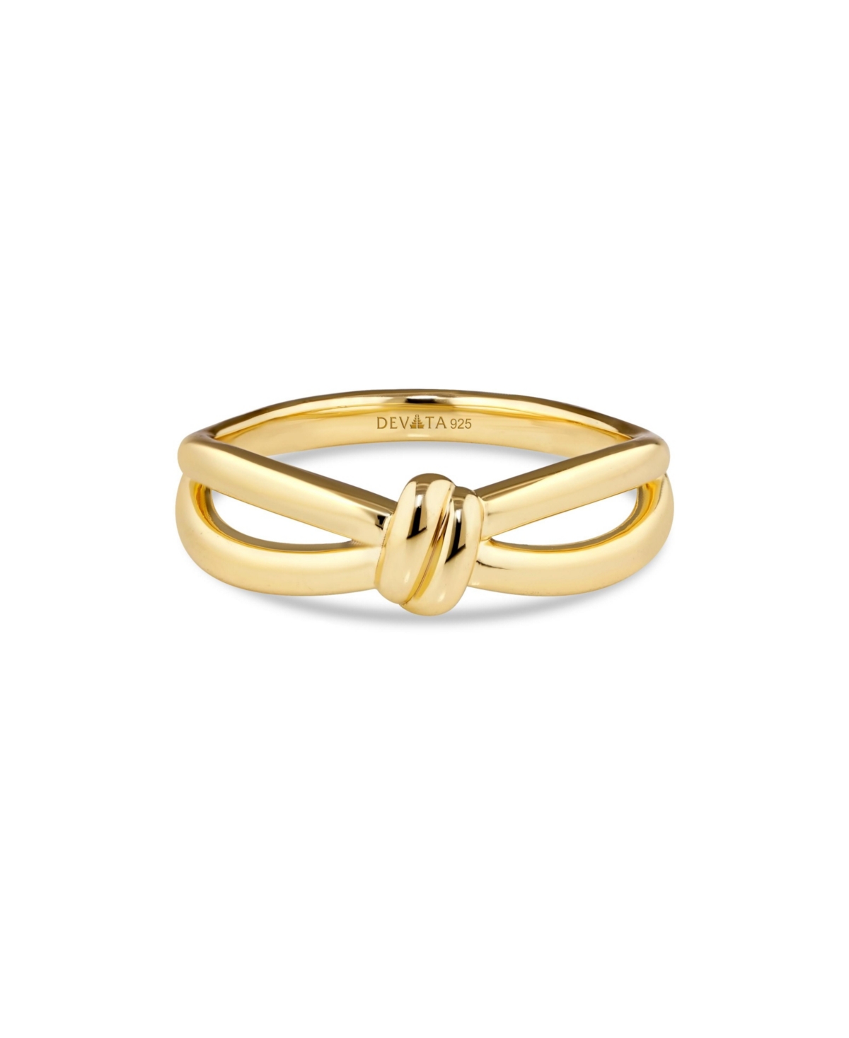 Click here for Devata Love Knot Ring in Gold Plated Sterling Silv... prices