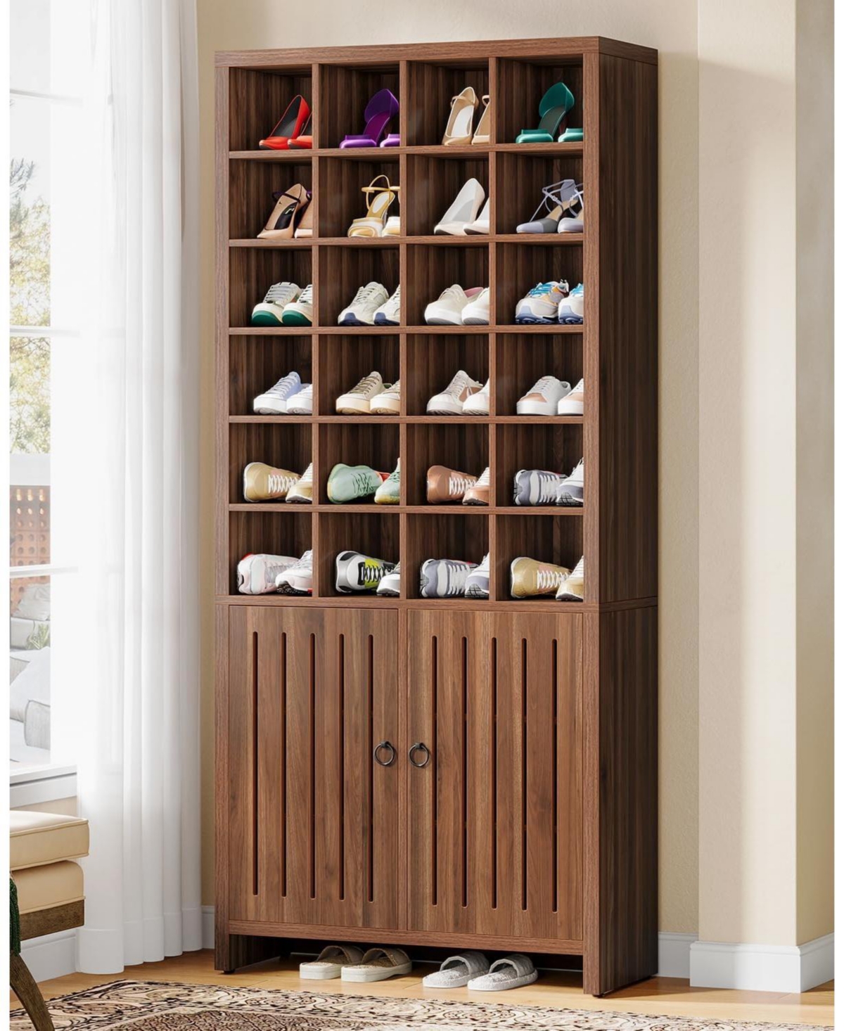 Click here for Tribesigns Tall Shoe Storage Cabinet with Doors  F... prices