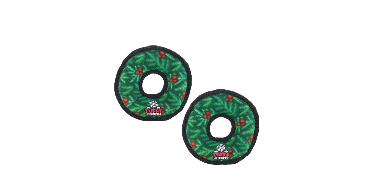 Click here for Tuffy Jr Ring Wreath 2 Pack  Durable Plush Squeaky... prices