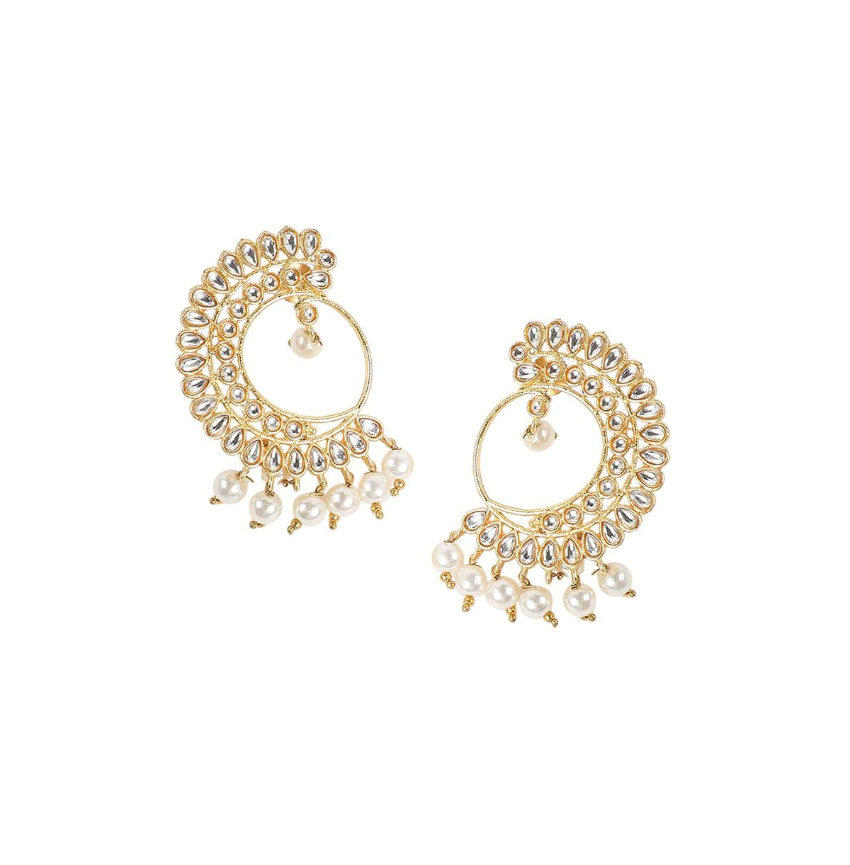 Click here for Sohi Womens The Tawus Statement Earrings - Gold prices