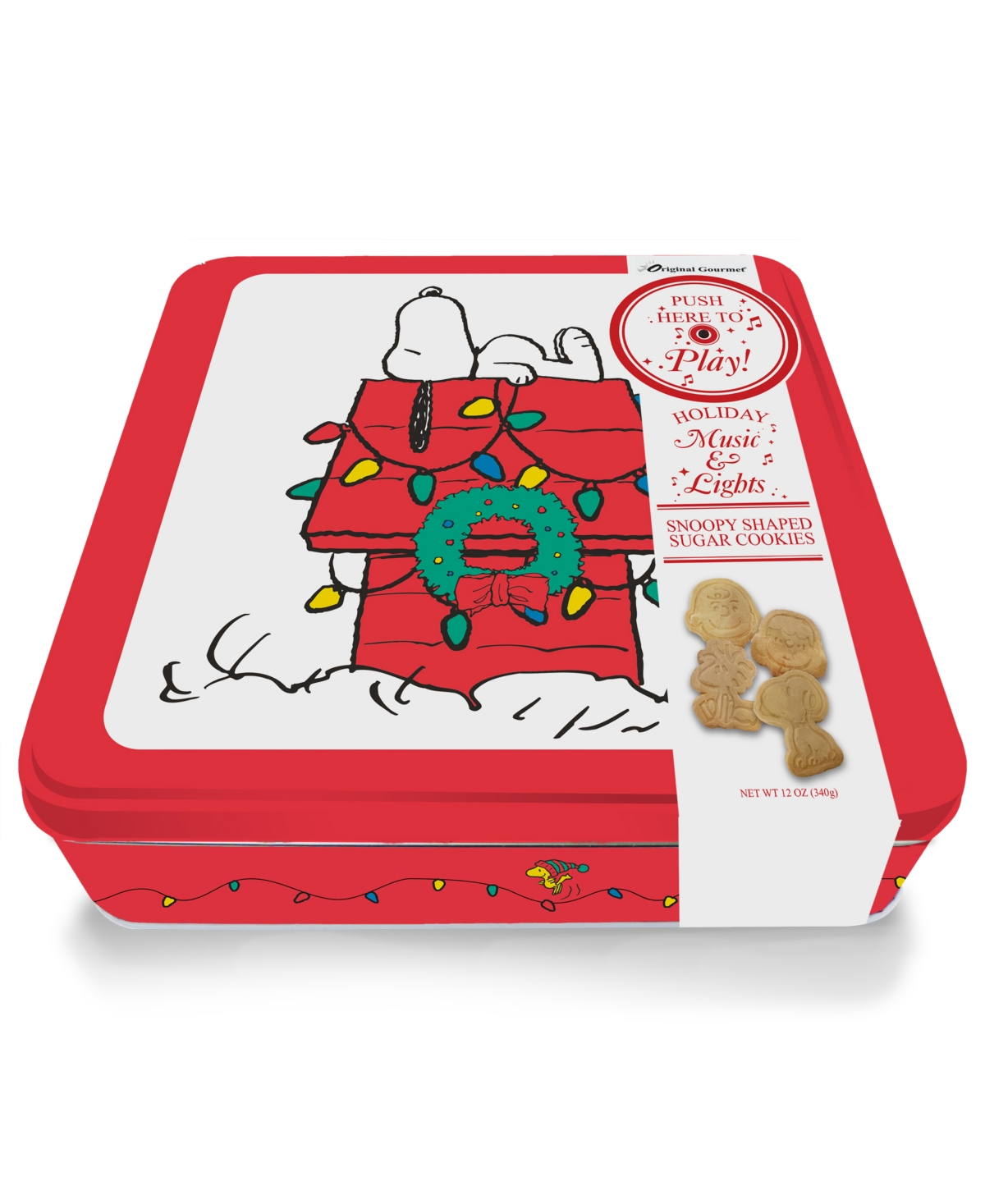 Click here for Original Gourmet Holiday Peanuts Snoopy Cookie Tin... prices