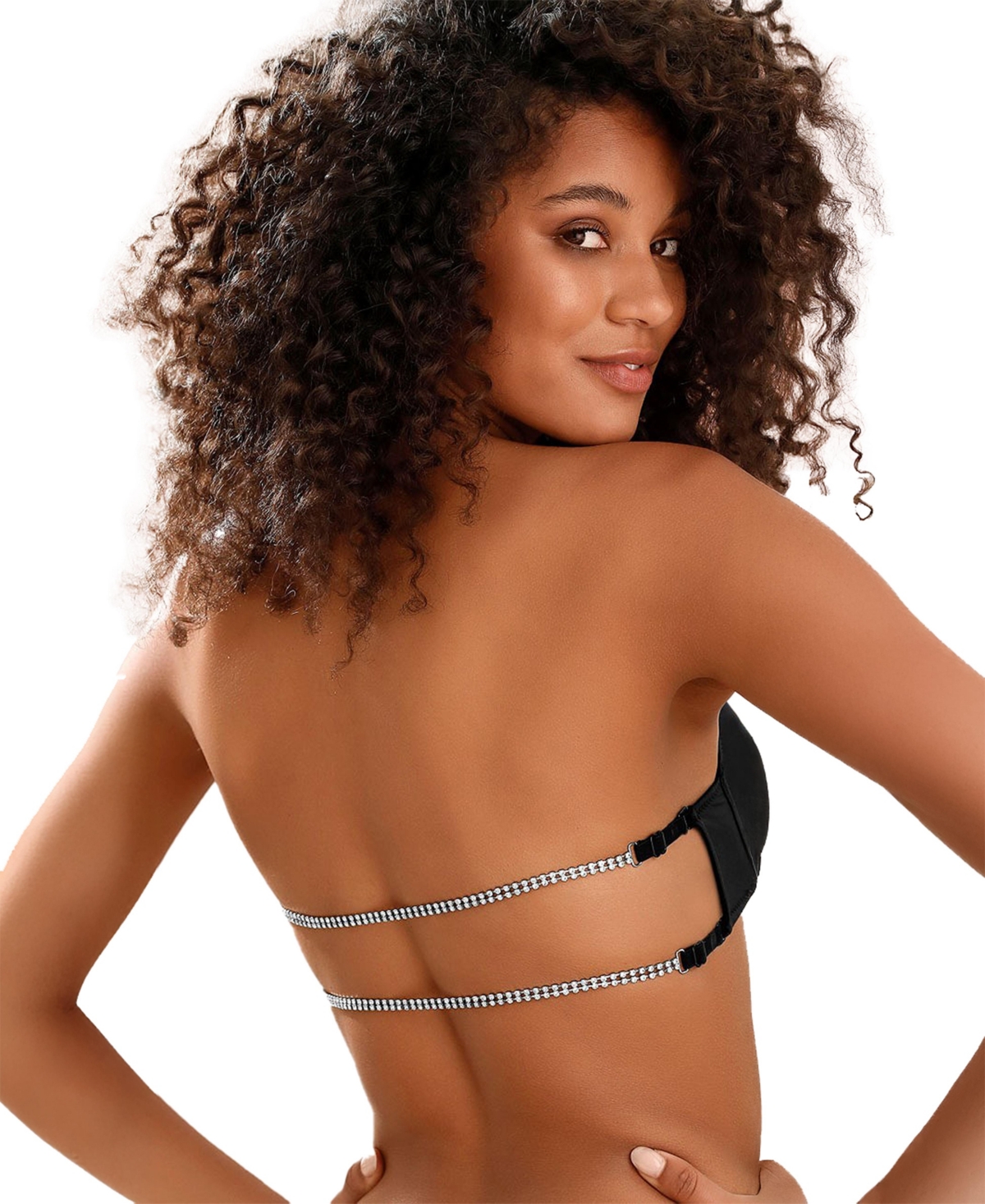 Click here for Lascana Womens Rhinestone Push Up Bra - Black prices