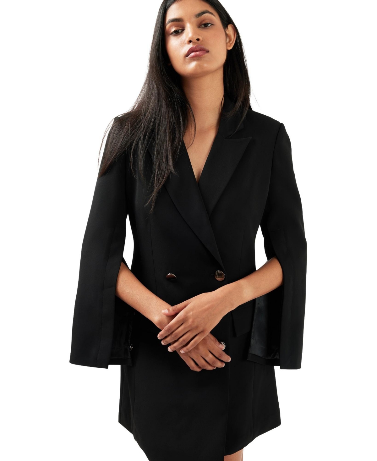 Click here for Belle & Bloom Diamond Heart Blazer Dress - Black prices