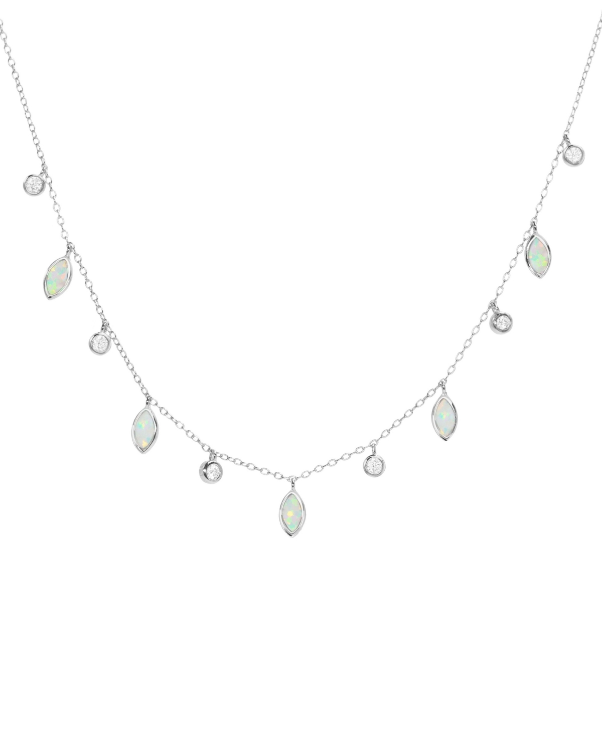 Click here for Kamaria Drops of Spring Necklace with Lab-Grown Op... prices