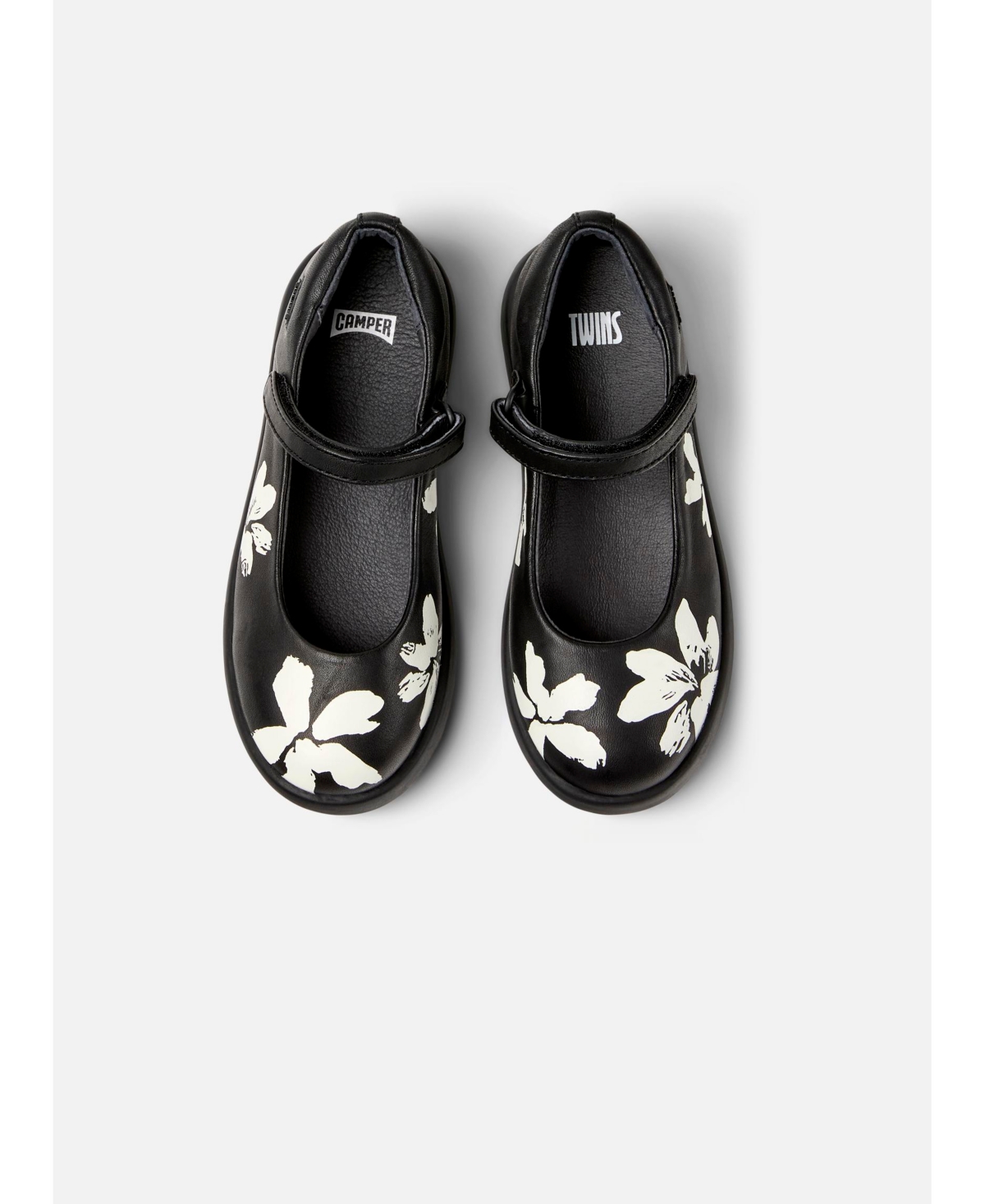 Click here for Camper Girls Duet Twins Leather Mary Janes - Black prices