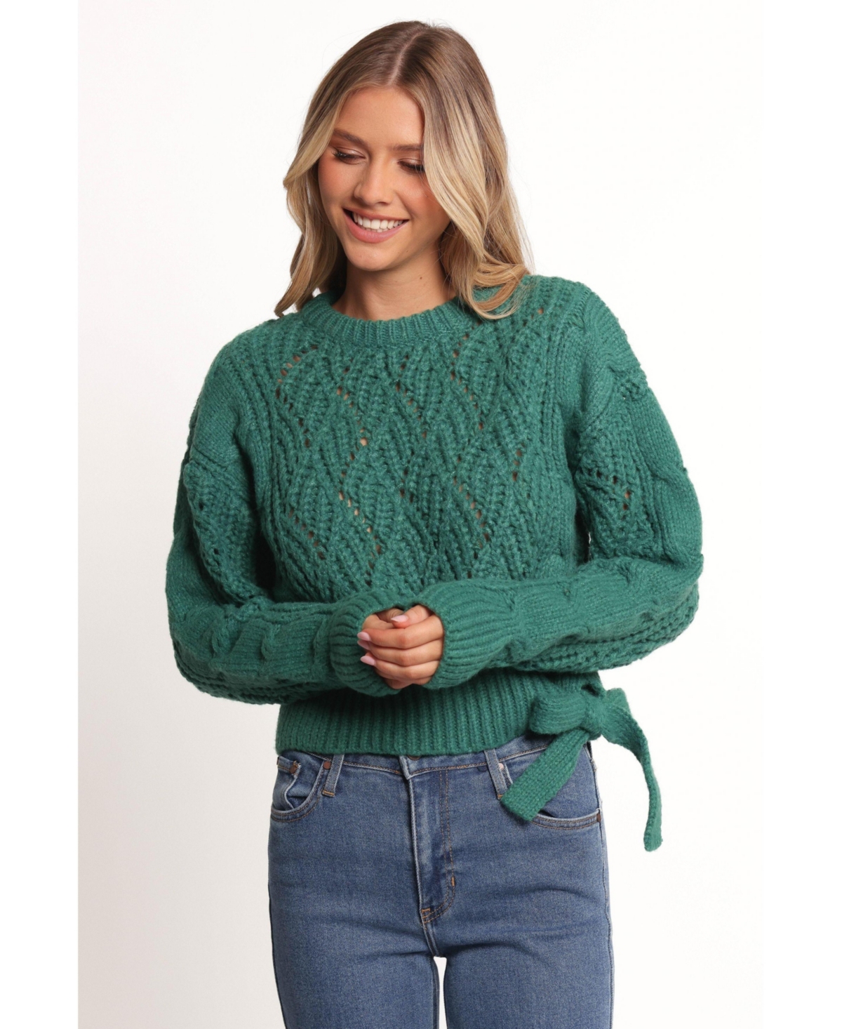 Click here for Petal and Pup Womens Birdie Tie Side Knit Sweater... prices