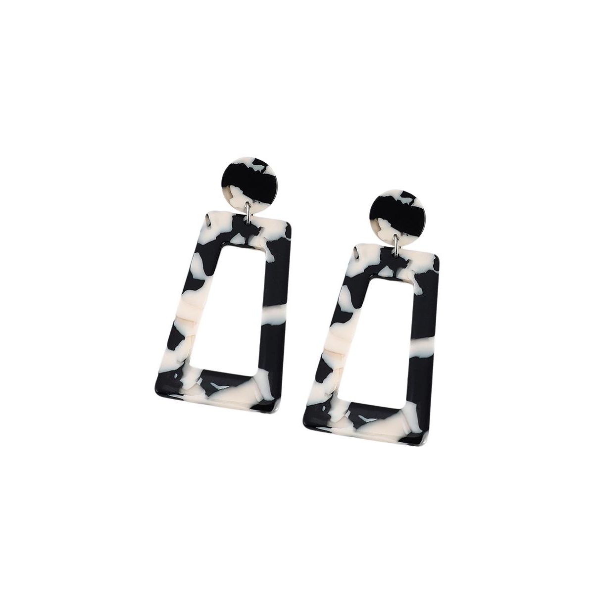 Click here for Sohi Womens The Tortoiseshell Drop Earrings - Blac... prices