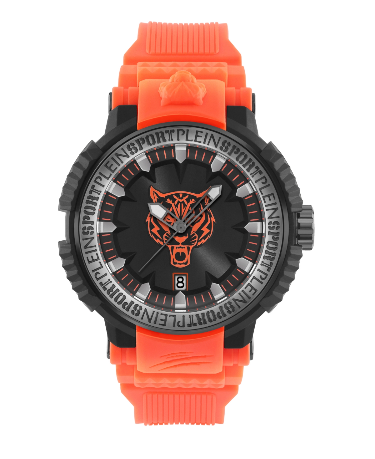 Click here for Plein Sport Mens Tiger Power 3 Hand Date Quartz Or... prices