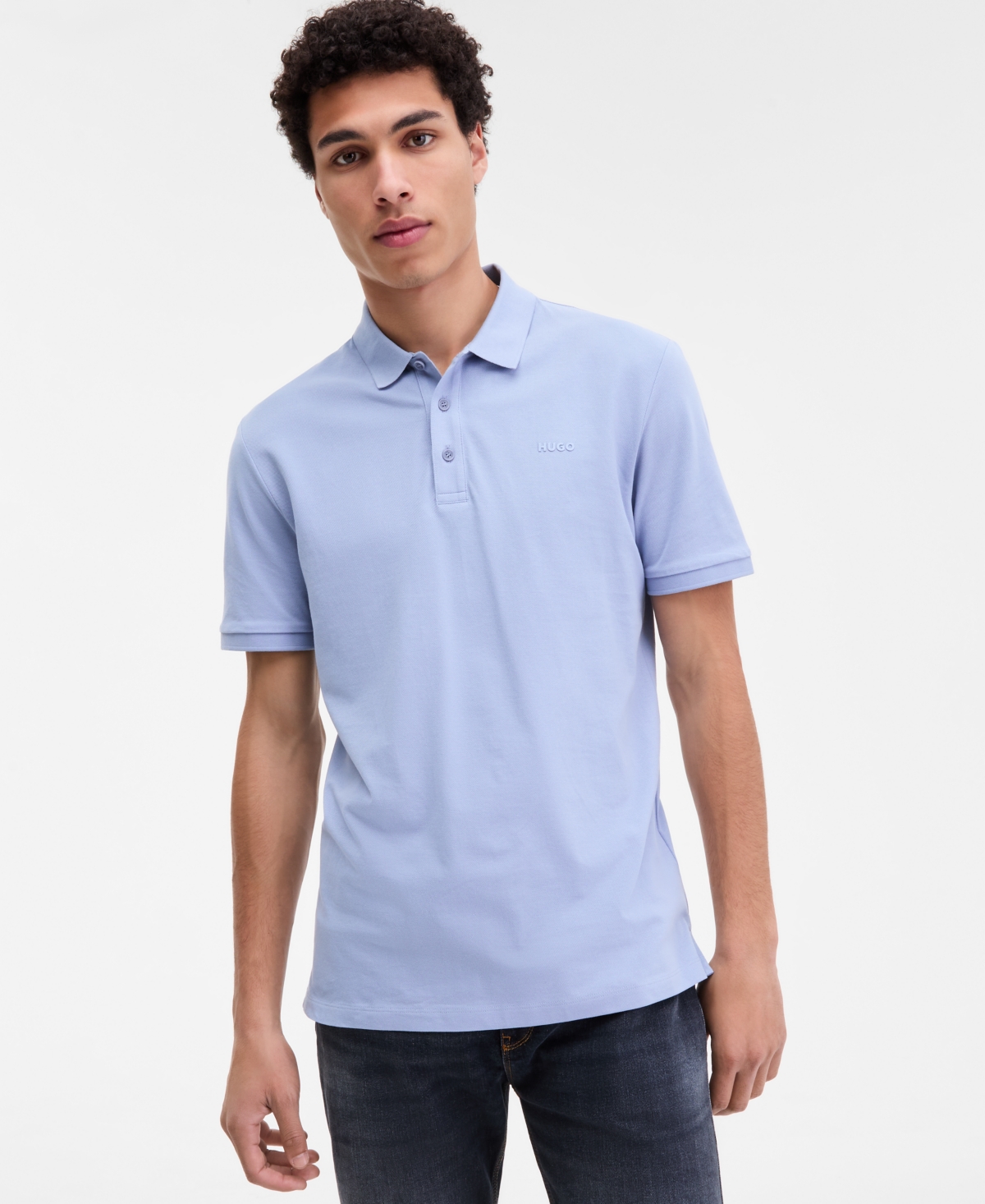 Click here for Boss by Hugo Boss Mens Donos Polo Shirt - Blue prices