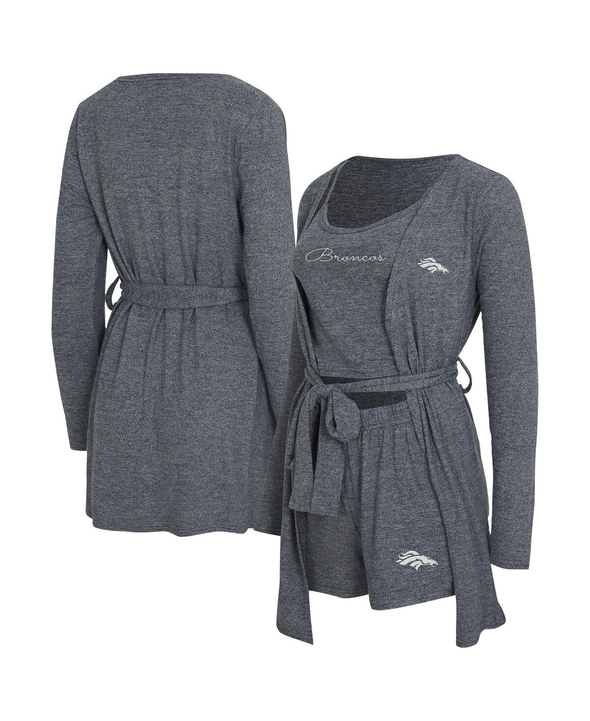 Click here for Concepts Sport Womens 3-Piece Heather Navy Denver... prices