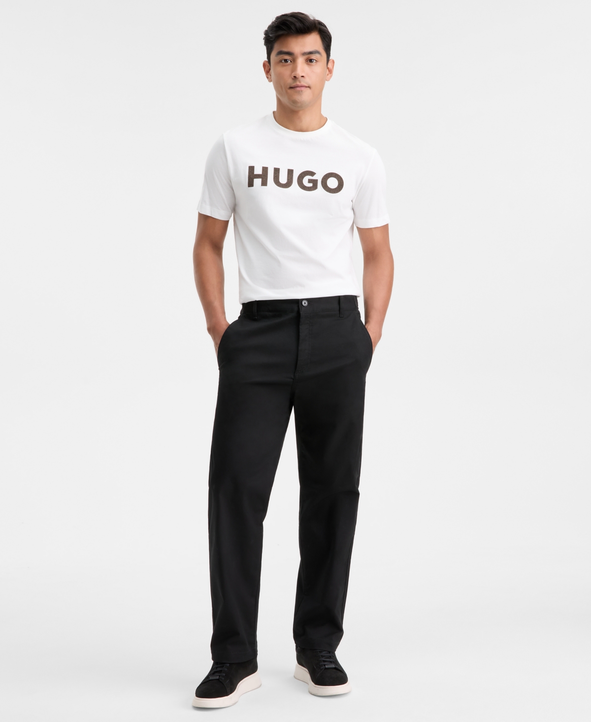 Click here for Hugo Boss Mens Cino261 Regular-Fit Pants - Black prices