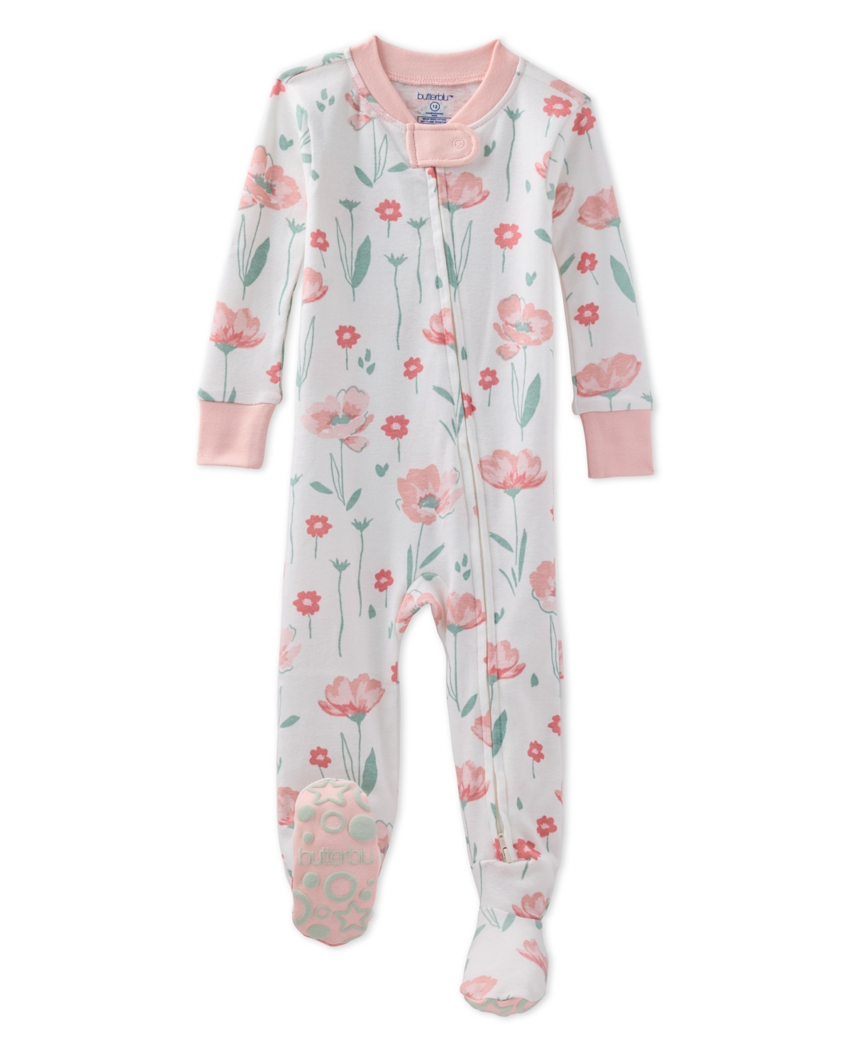 Click here for butterblu Baby Cruz Footed Sleeper Pajama - Floral... prices