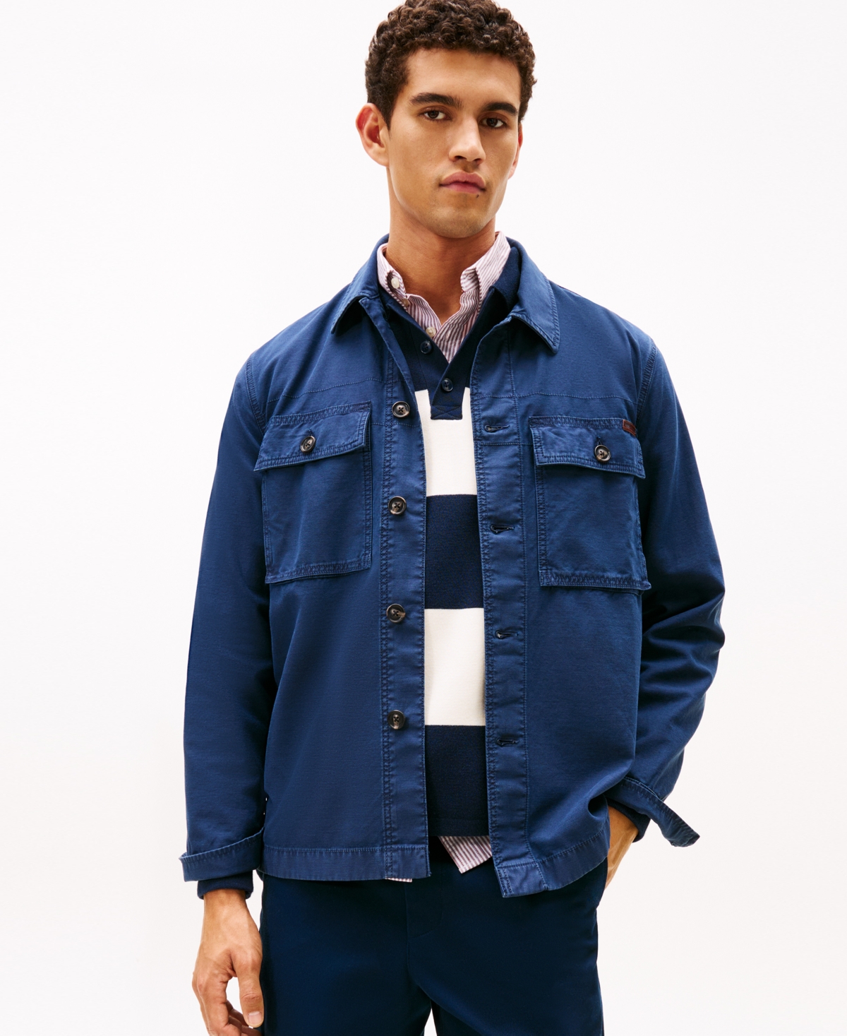 Click here for Tommy Hilfiger Mens Utility Collar Shirt Jacket -... prices