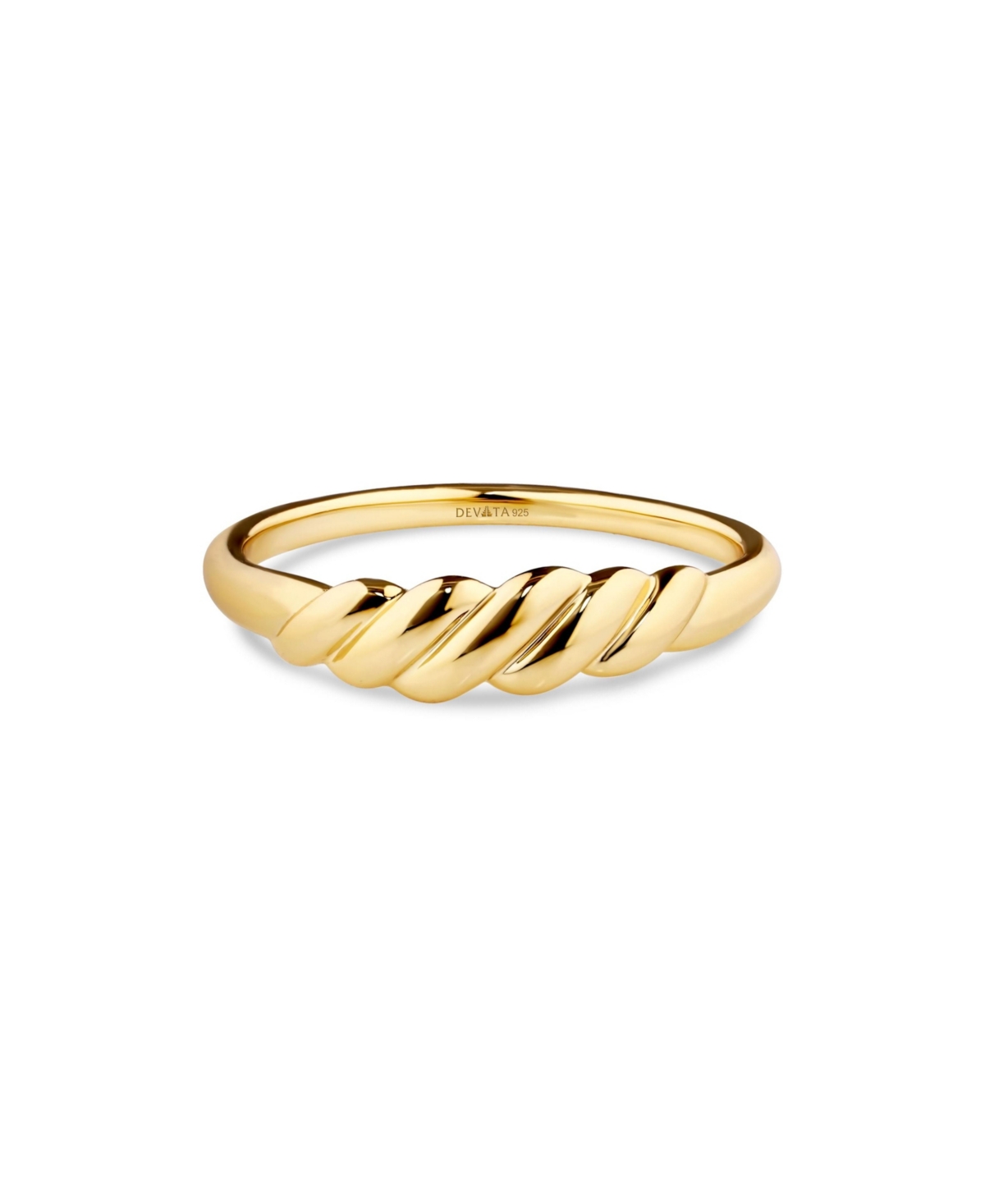 Click here for Devata Rope Ring in Gold Plated Sterling Silver  S... prices