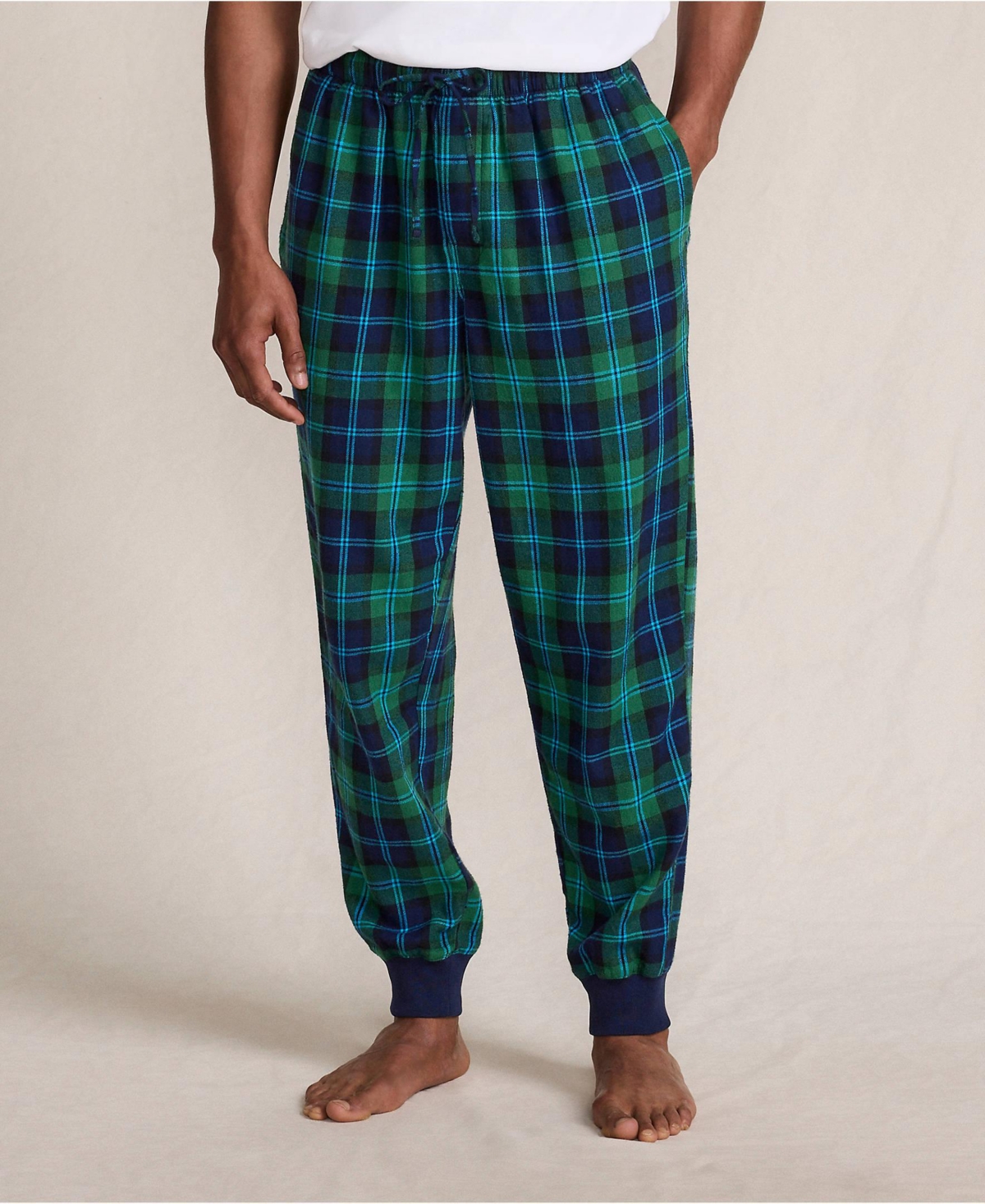 Click here for Lands End Mens Flannel Jogger Pajama Pants - Light... prices