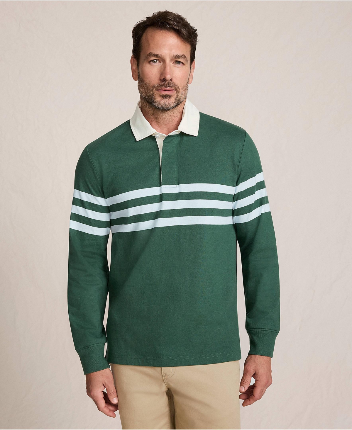 Click here for Lands End Mens Long Sleeve Stripe Rugby Shirt - No... prices