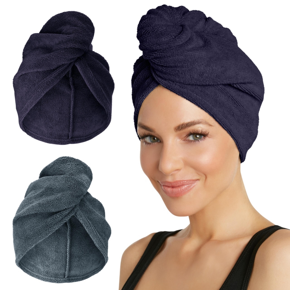 Click here for Turbie Twist Microfiber 2 Pack (Evening Blue  Dark... prices