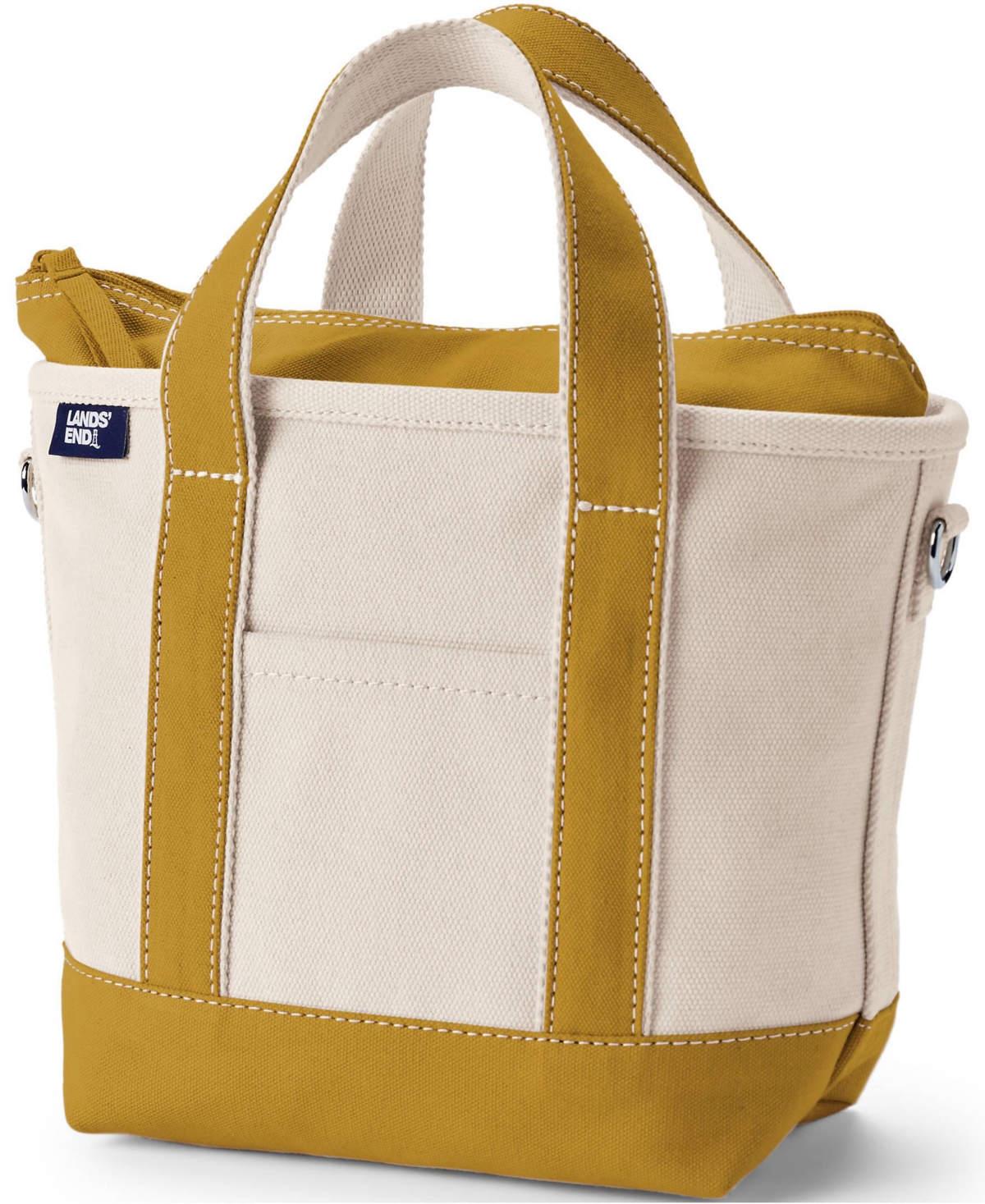 Click here for Lands End Small 3 Pocket Zip Top Canvas Tote Bag -... prices
