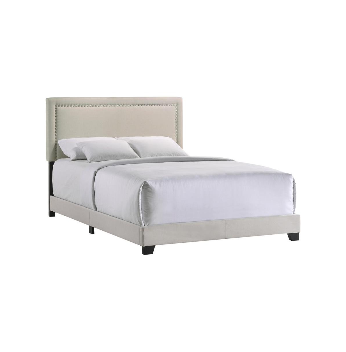 Click here for Intercon Zion Queen Uph Bed in Zion Fog Fabric - W... prices