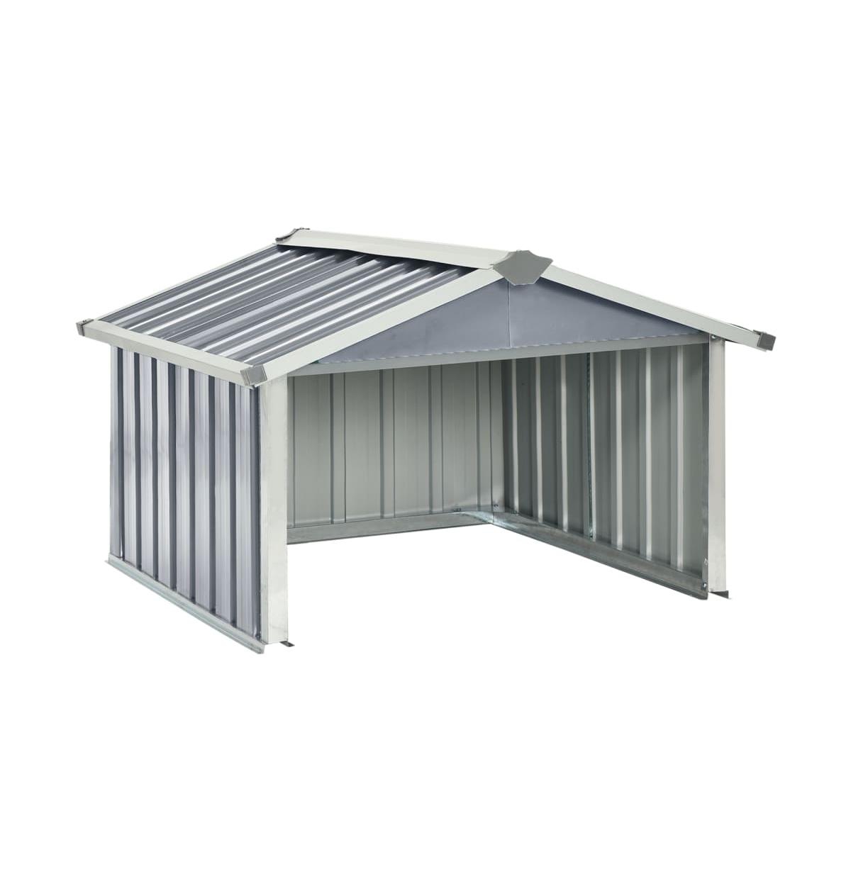Click here for vidaXL Garden Shed Grey Galvanized steel Standard... prices