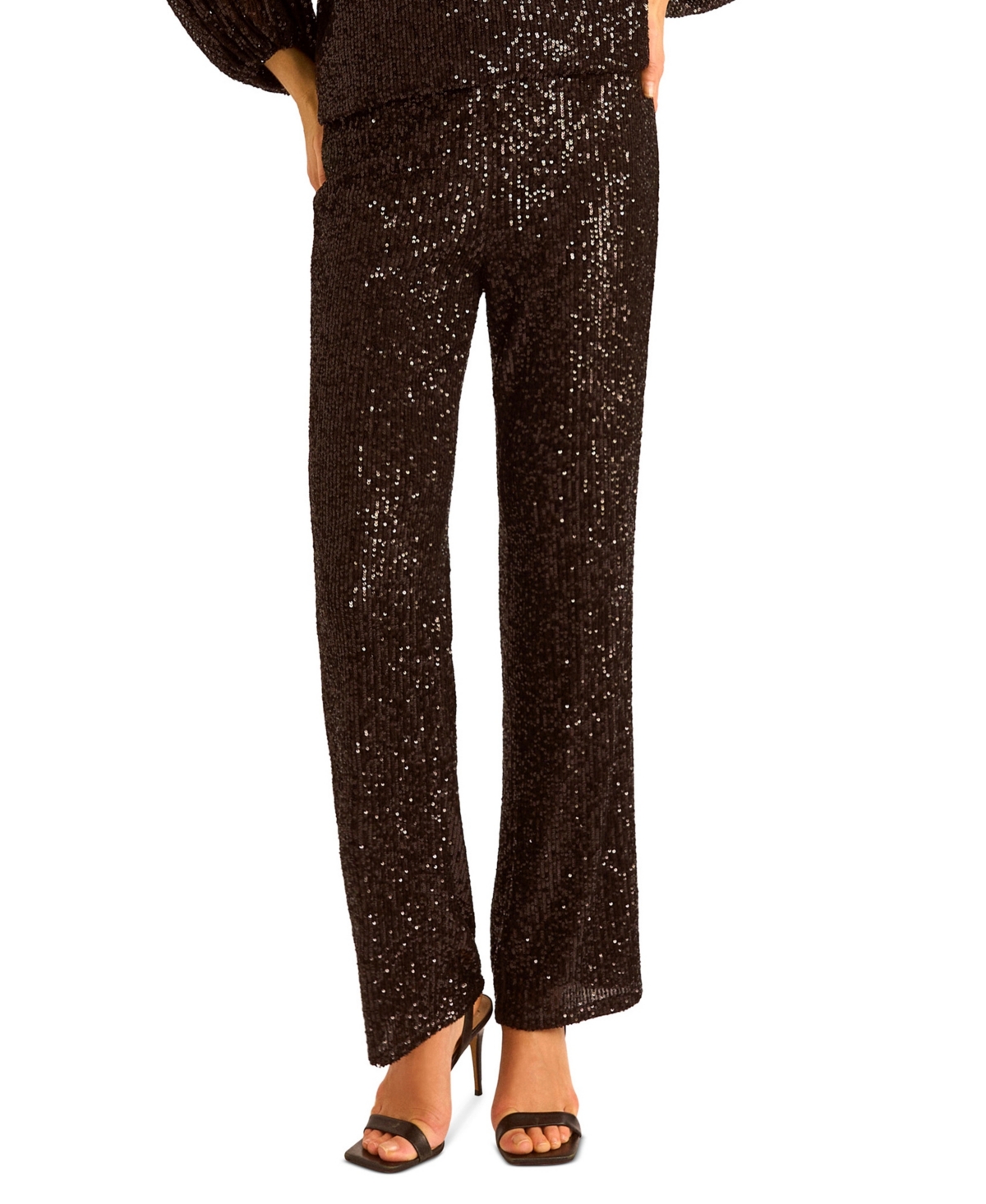 Click here for Vince Camuto Womens Pull-On Sequin Flare Pants - R... prices