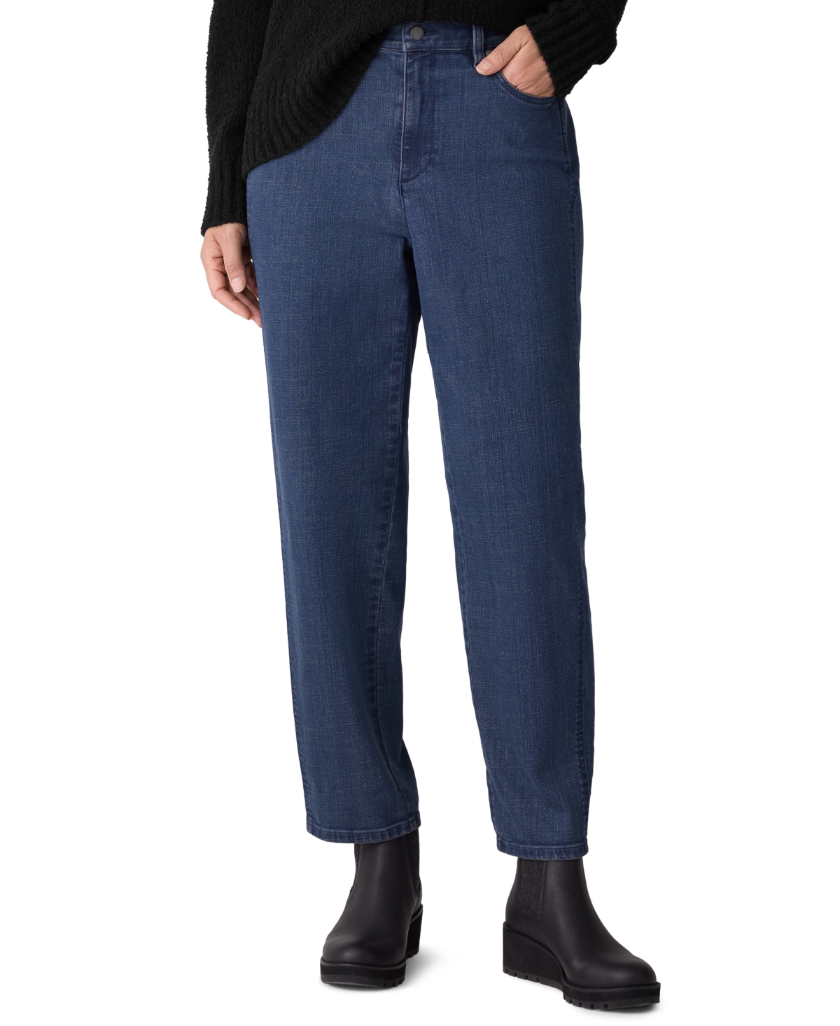 Eileen Fisher Womens Ankle Lantern Pants - Medium Indigo