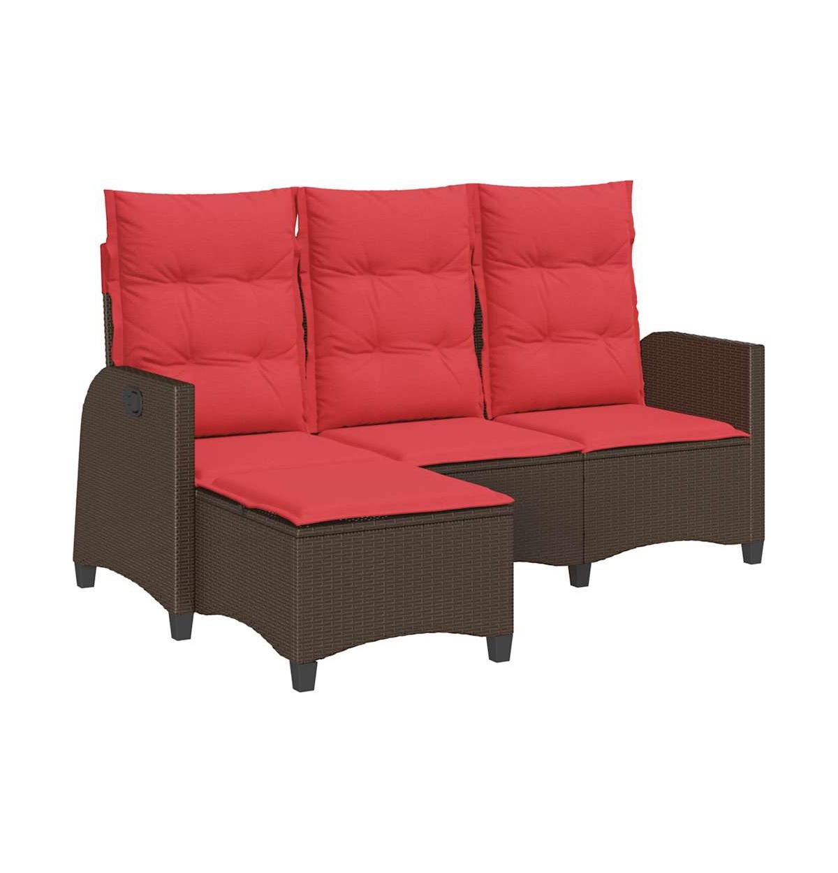 Click here for Reclining Patio Sofa - Brown red prices