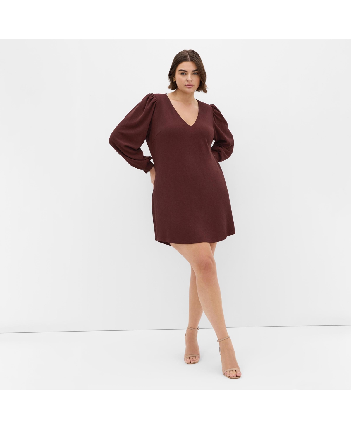 Click here for City Chic Womens Quiero Mini Dress - Choc cherry prices