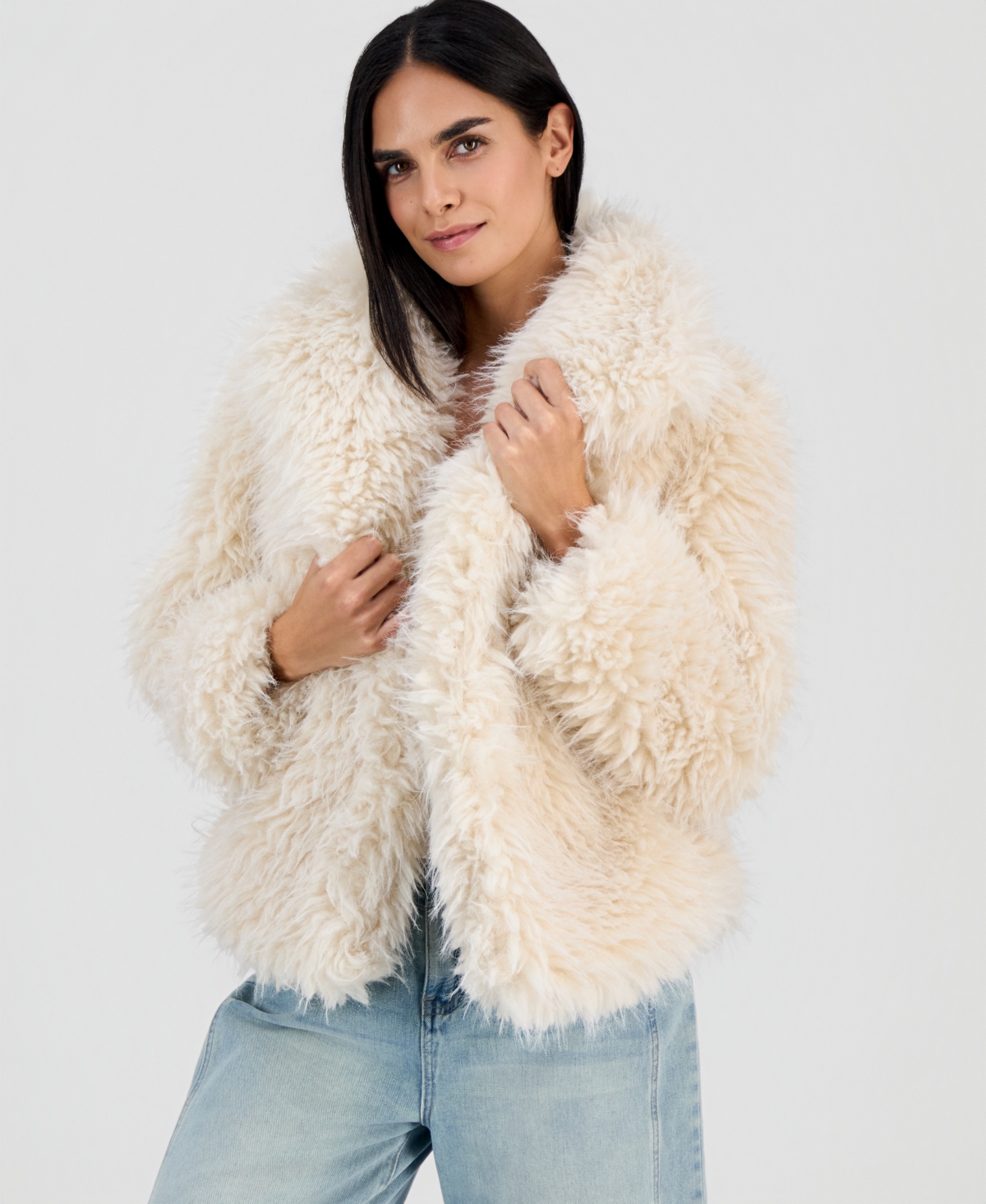 Click here for And Now This Petite Shaggy Faux-Fur Jacket  Macys... prices