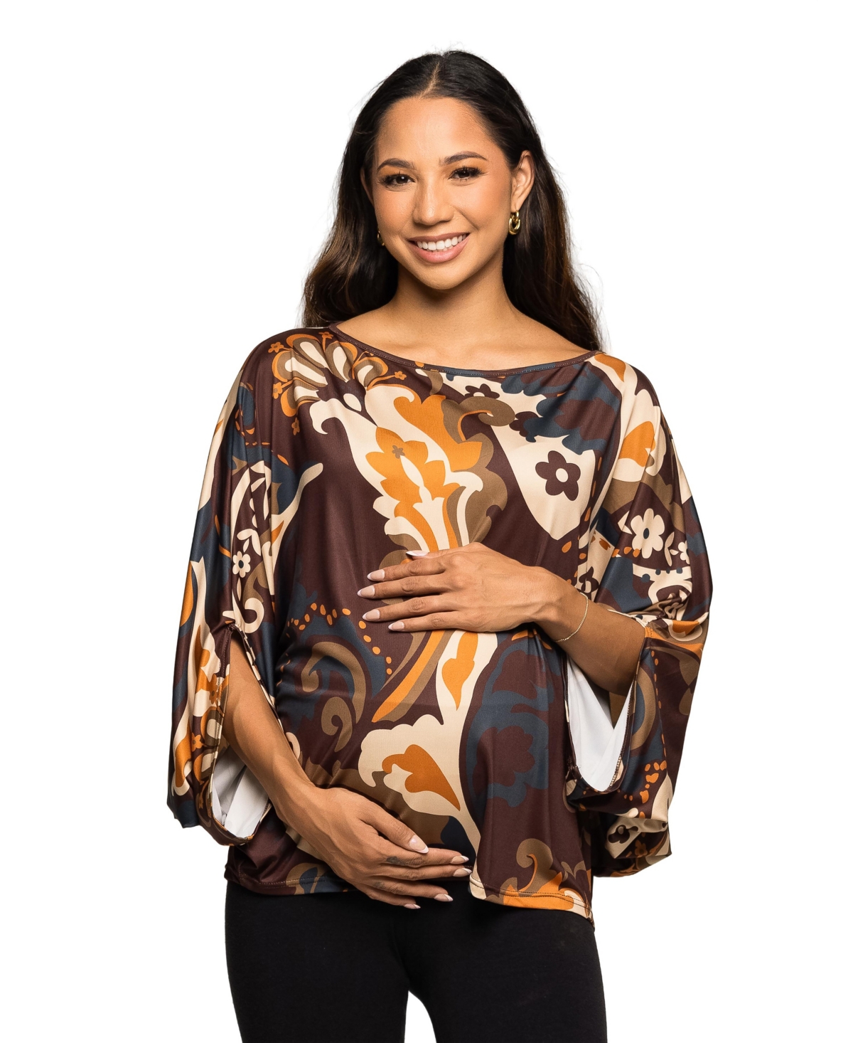 Click here for 24seven Comfort Apparel Womens Maternity Dolman Sl... prices