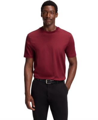 BOSS by Hugo Boss Men's Mercerized-Cotton Monogram T-Shirt - Macy's