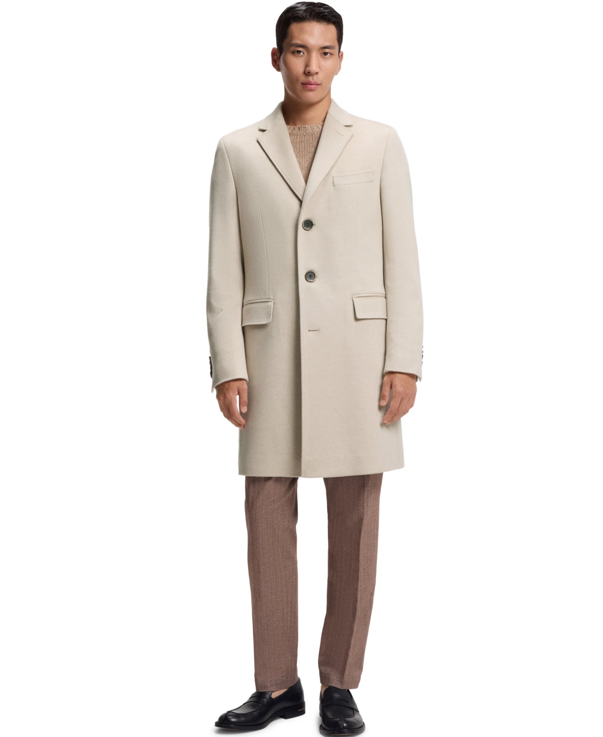 Click here for Boss by Hugo Boss Mens Cashmere Slim-Fit Coat - Op... prices