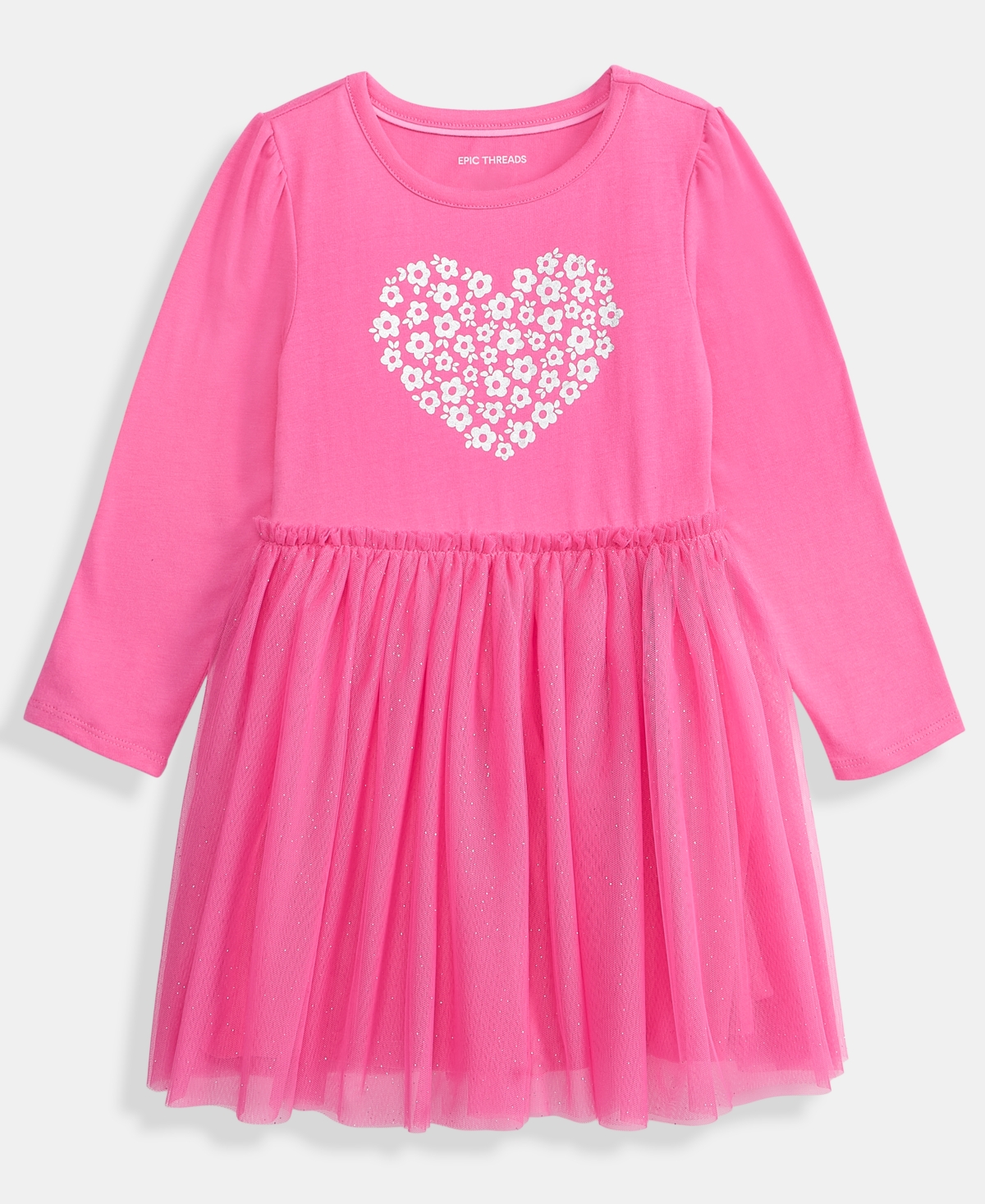 Click here for Epic Threads Girls Toddler 2T-4T Glitter Heart Lon... prices