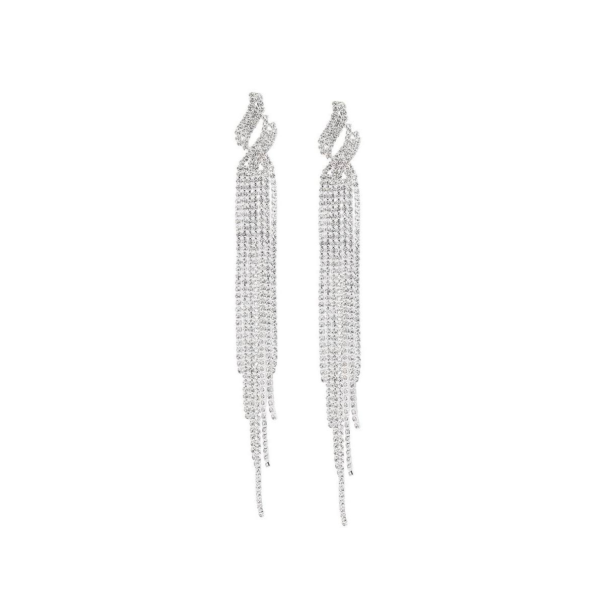 Click here for Sohi Womens The Adrienne Drop Earrings - Silver prices