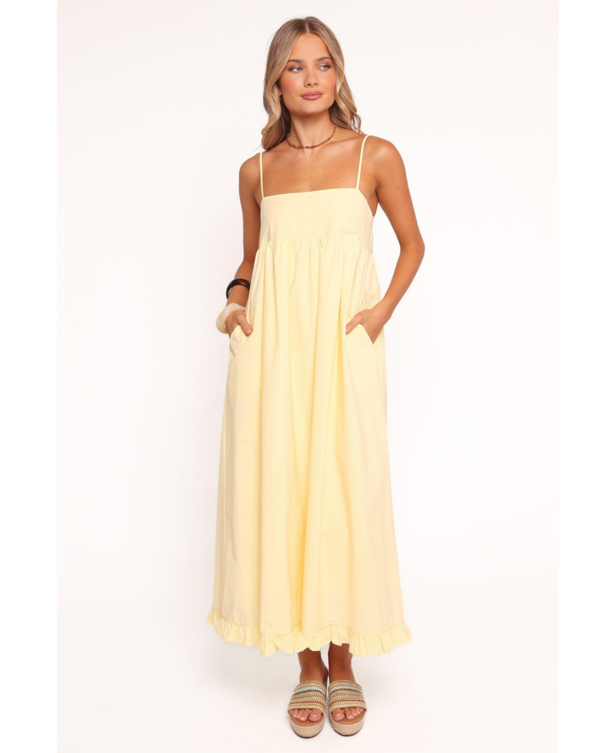 Click here for Petal and Pup Womens Miuccia Maxi Dress - Butter Y... prices