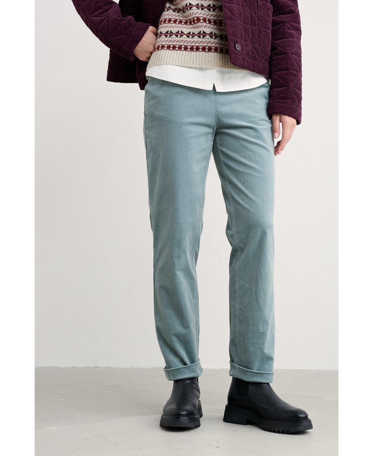 Click here for Seasalt Cornwall Womens Crackington Pants - Lichen prices