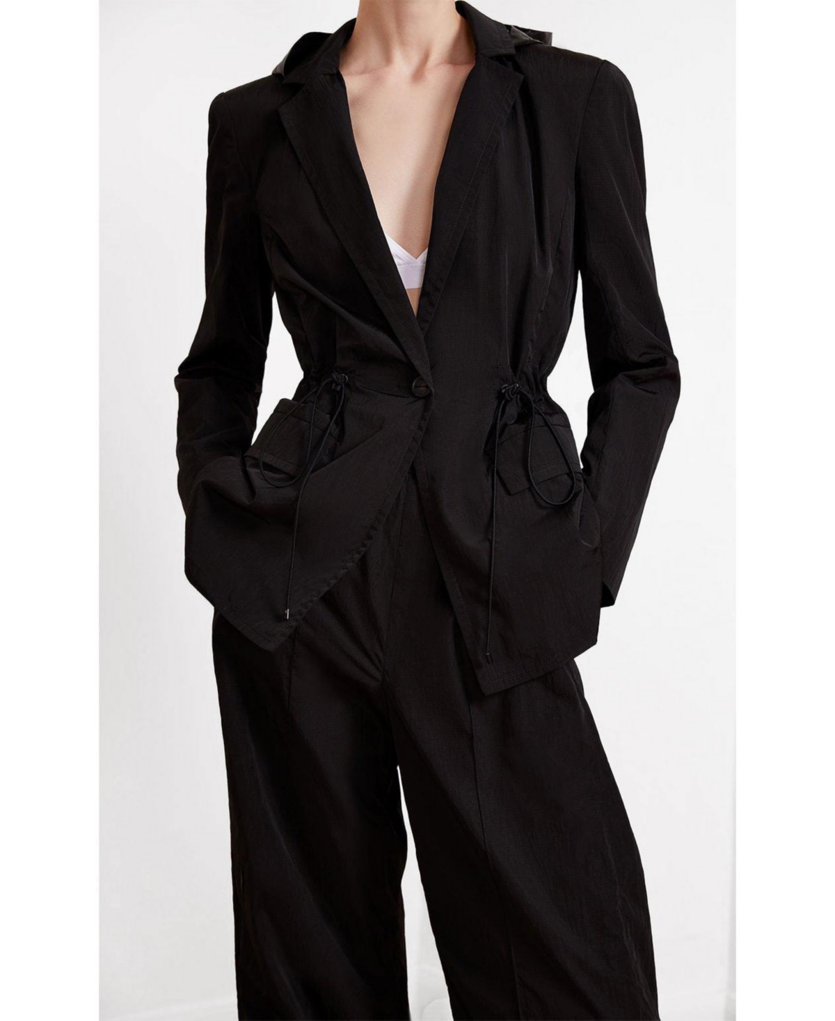 Click here for Caalo Womens Water-Resistant Travel Blazer - Black prices