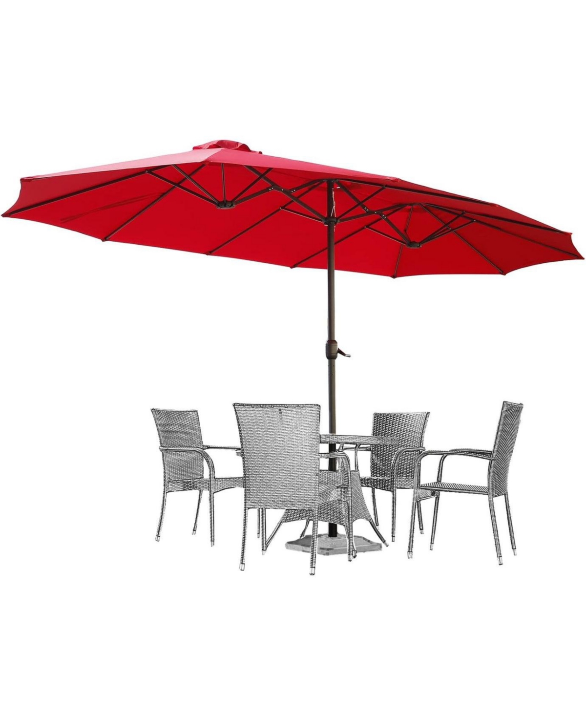 Click here for Aecojoy 15x9ft Double-Sided Patio Umbrella - Red prices