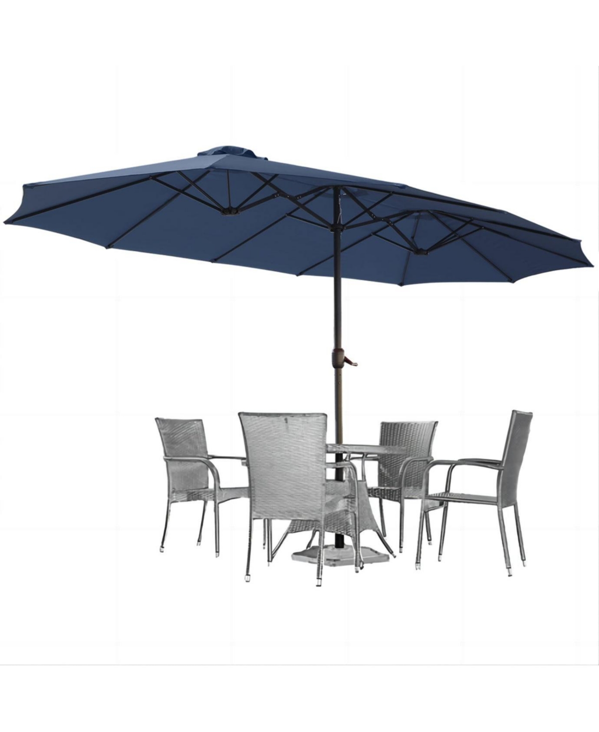Click here for Aecojoy 15x9ft Double-Sided Patio Umbrella - Dark... prices